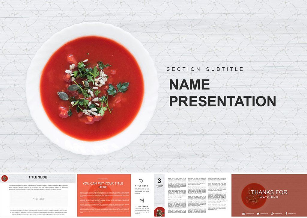 Soup Recipes PowerPoint template