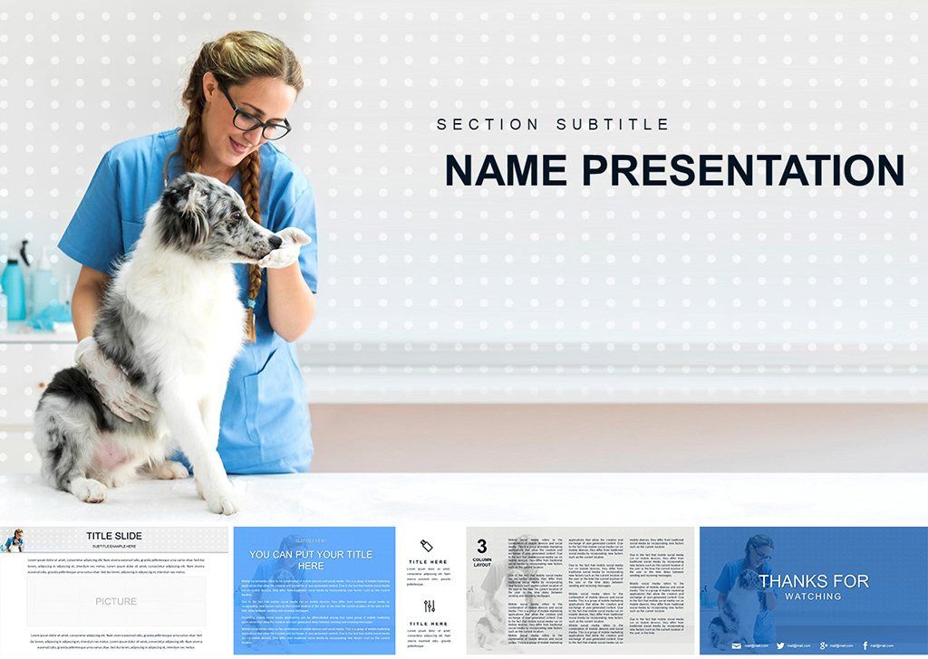 Dog Disease Veterinarian PowerPoint Template for Canine Care