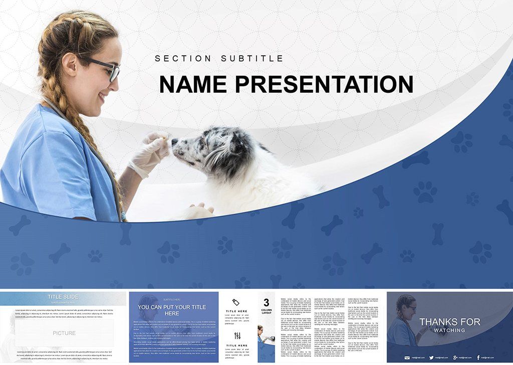 Veterinary Emergency Clinic PowerPoint Template for Pet Care Pros