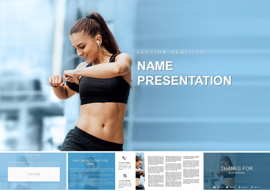 Fitness for Beginners PowerPoint template