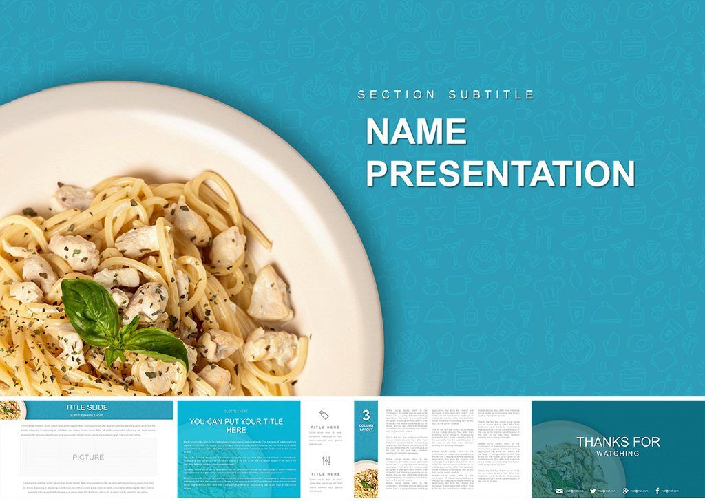 Beef Stir Fry with Noodles PowerPoint Template for Asian Food Enthusiasts