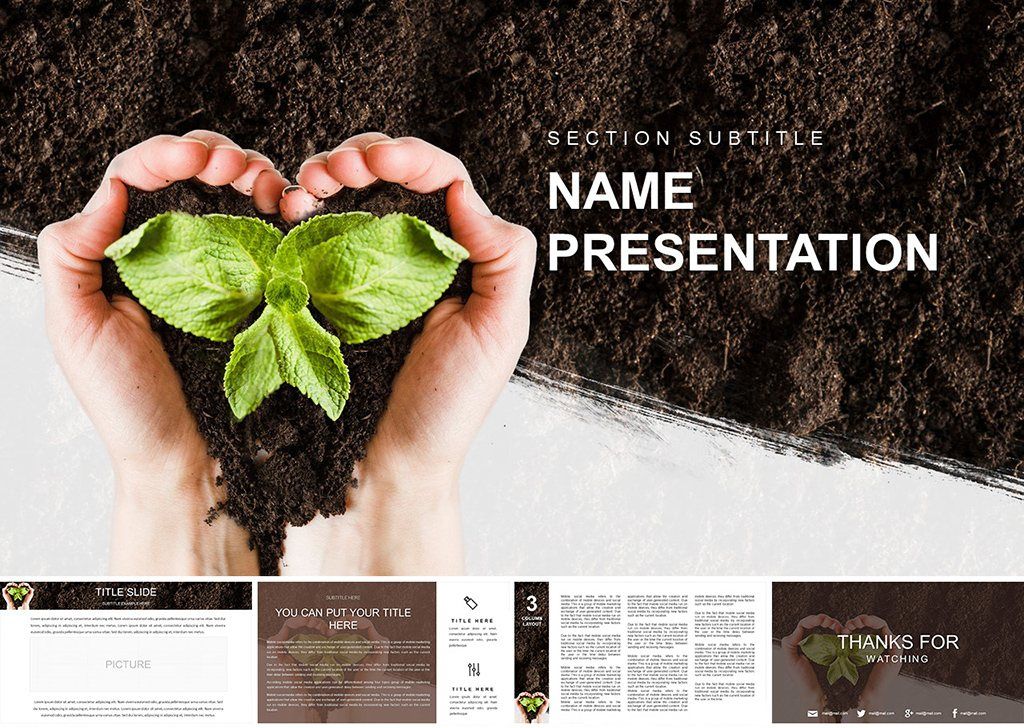 Gardening for Beginners PowerPoint template