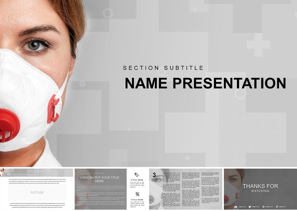 Respiratory Mask PowerPoint template
