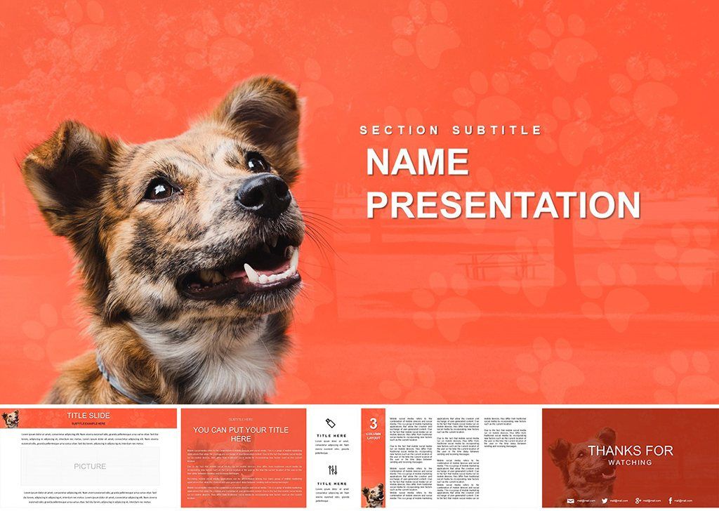 Complete Guide to Caring for Dogs PowerPoint template