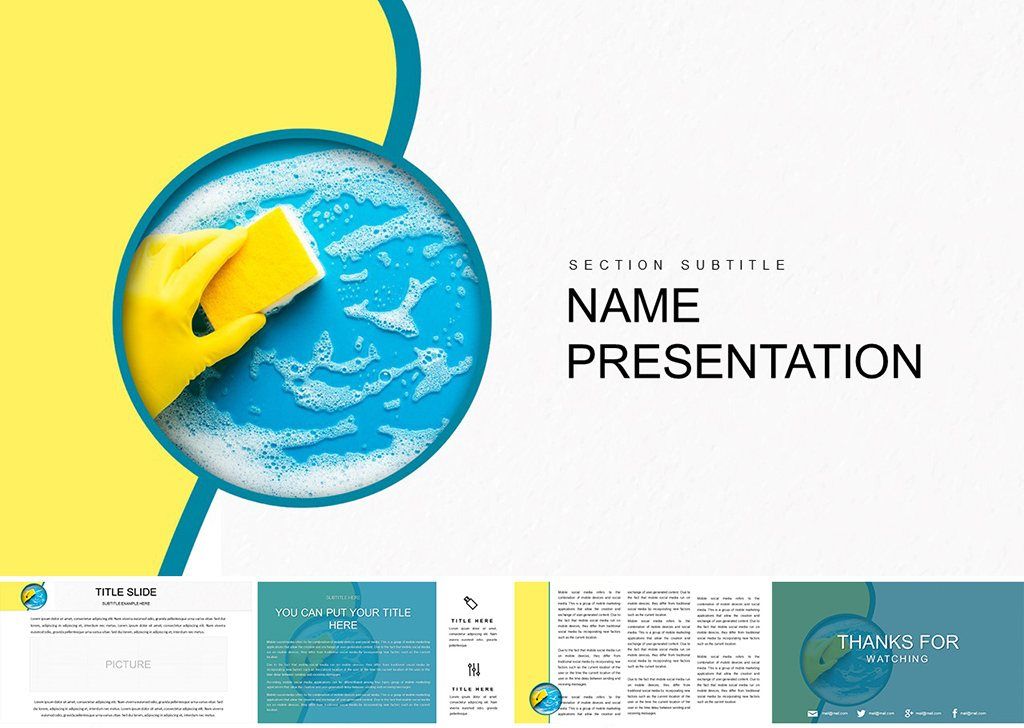 Cleaning Services PowerPoint Template for Business
