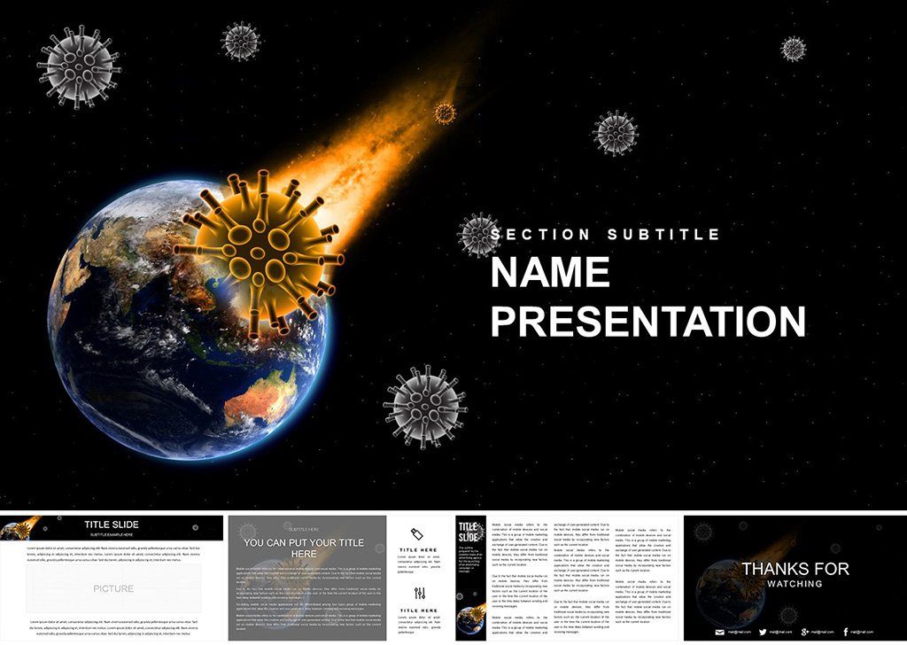 Pandemics on Earth PowerPoint Template for Viruses