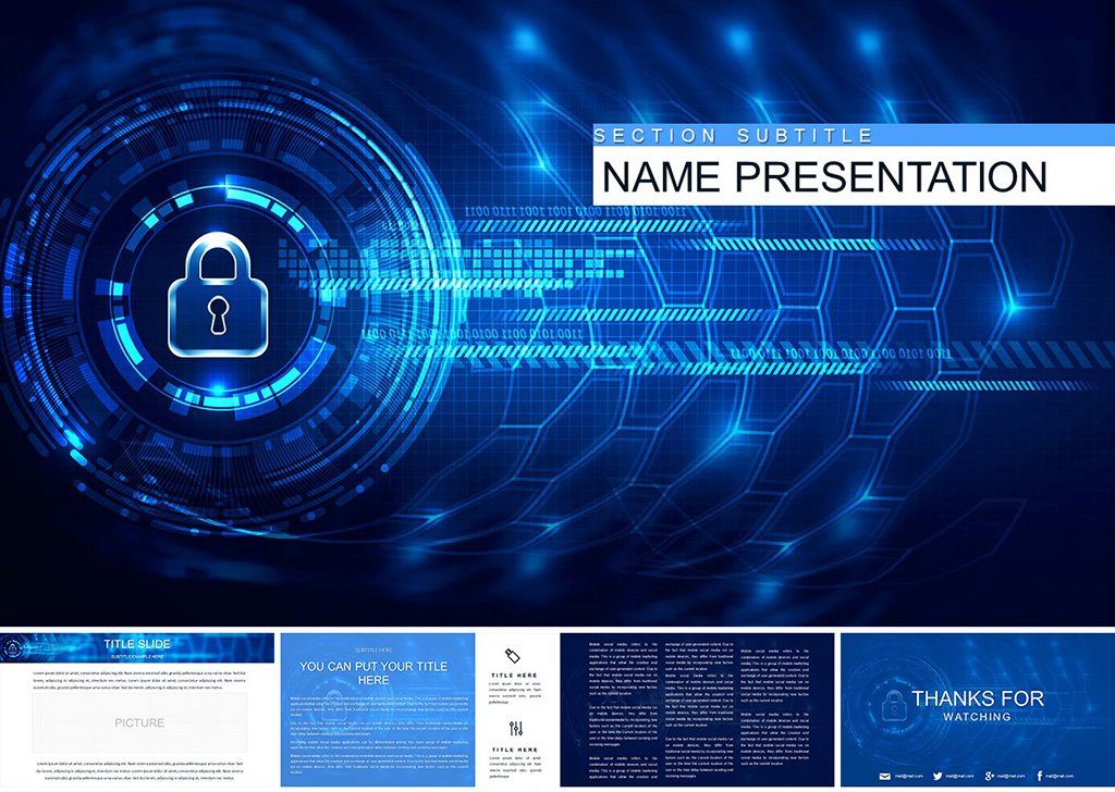 Financial Security PowerPoint Template for Internet