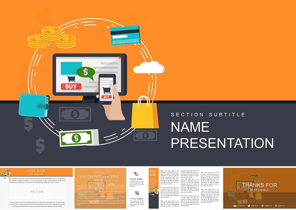 E-Commerce PowerPoint Template: 28 Custom Slides