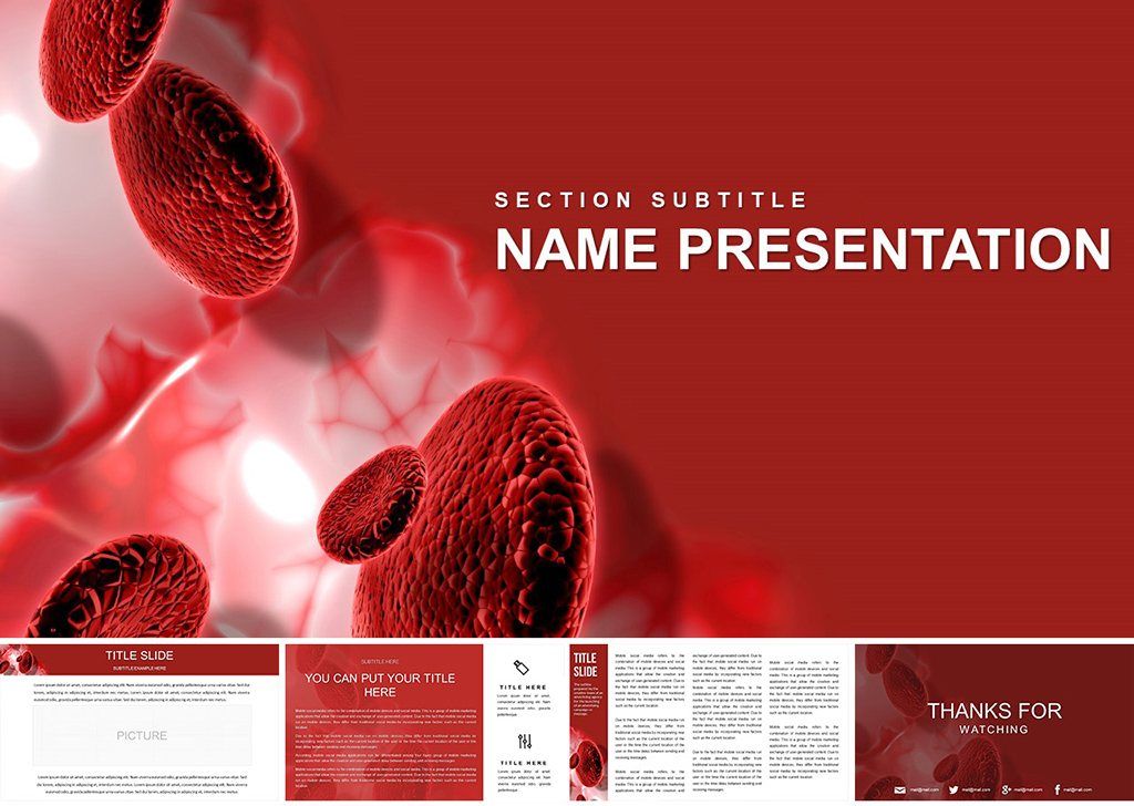 Blood Analysis PowerPoint template presentation