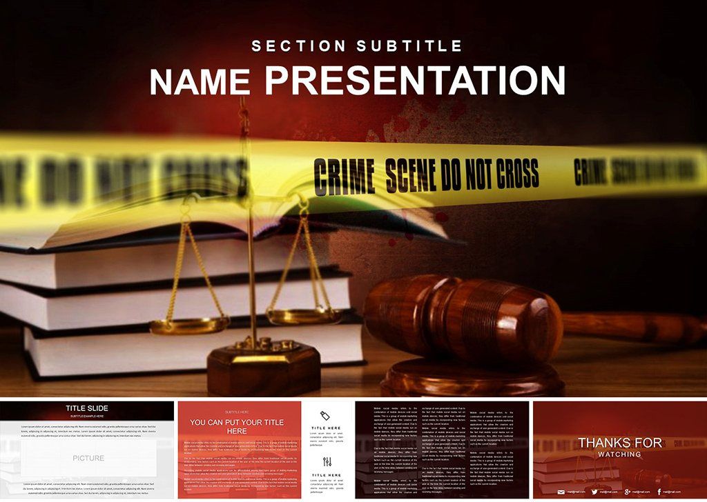 Crime Rules PPT Template: Legal Framework Visuals