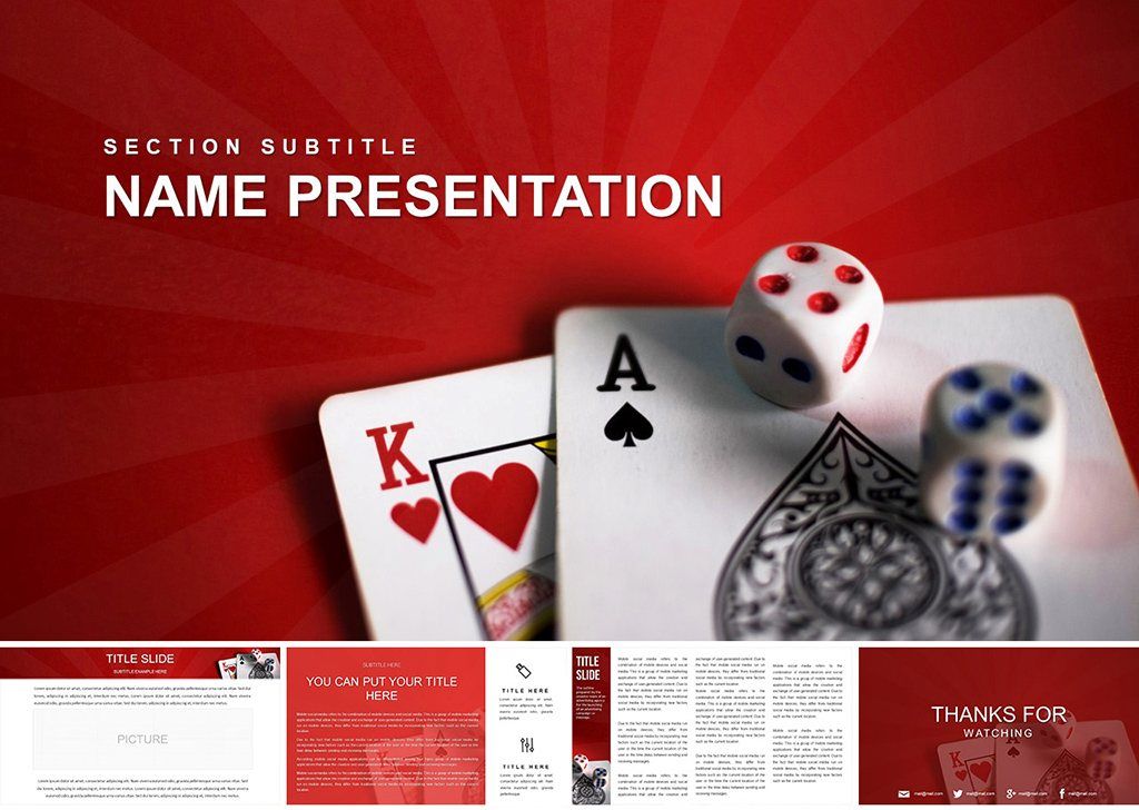 Casino Dice PowerPoint Template: Roll into Engaging Talks