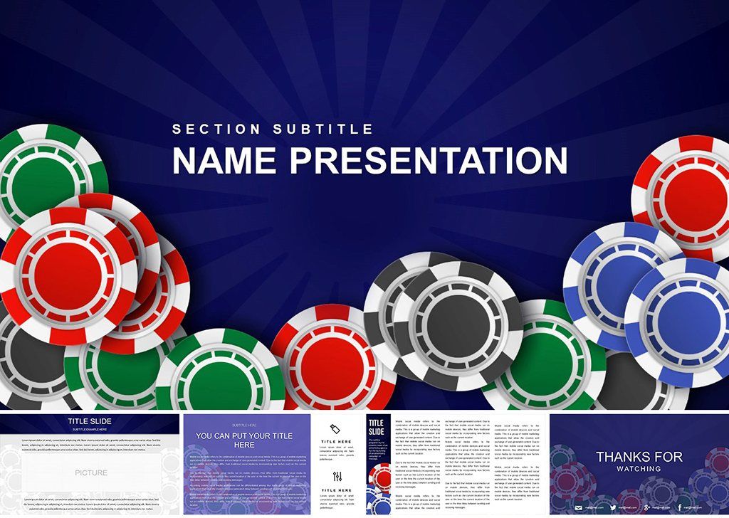 Casino Slots for Money PowerPoint templates