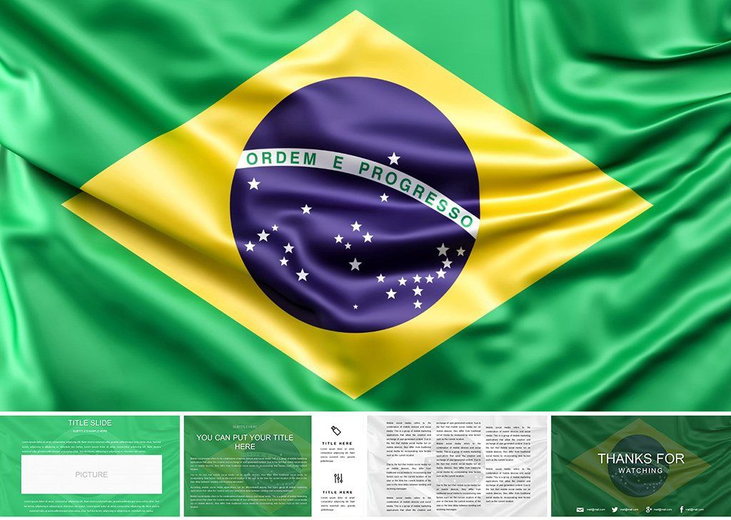 Flag of Brazil PowerPoint template