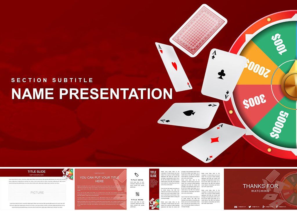 Card Rummy Game PowerPoint template