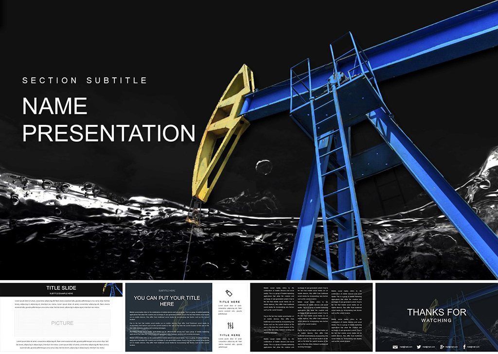 Crude Oil Prices Market PowerPoint template