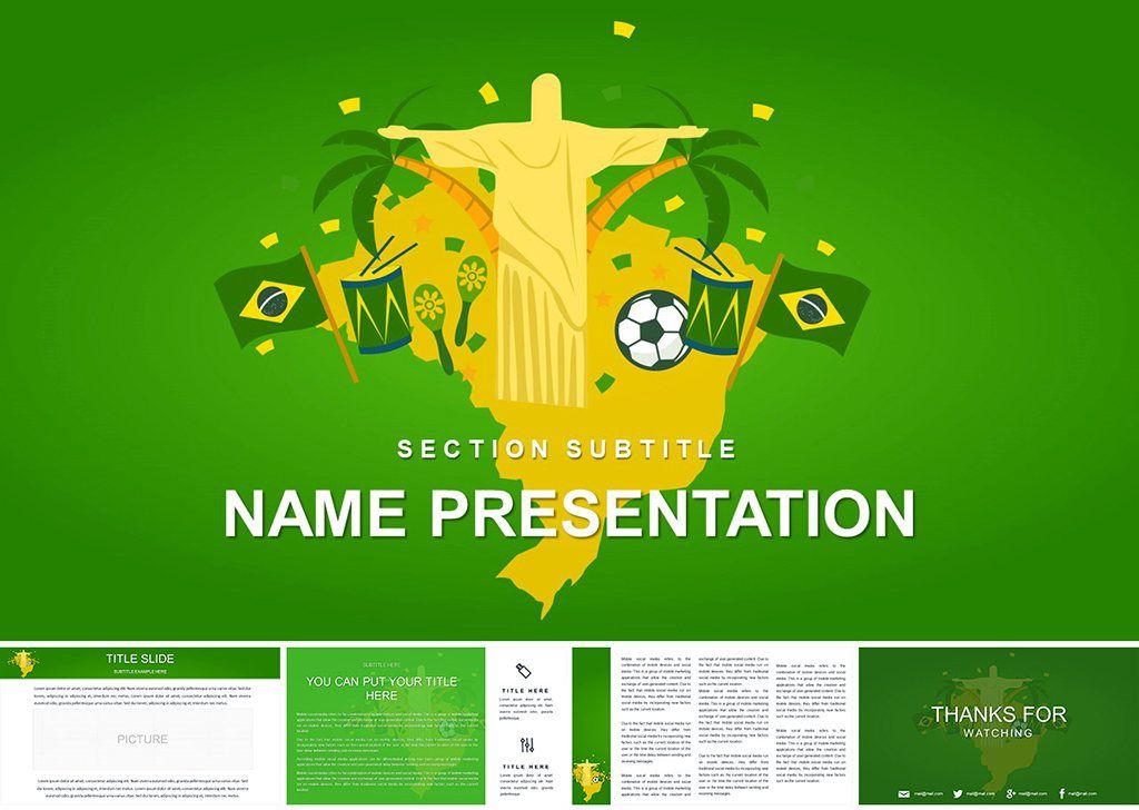 Brazil Travel Guide PowerPoint Template: Wander Wisely