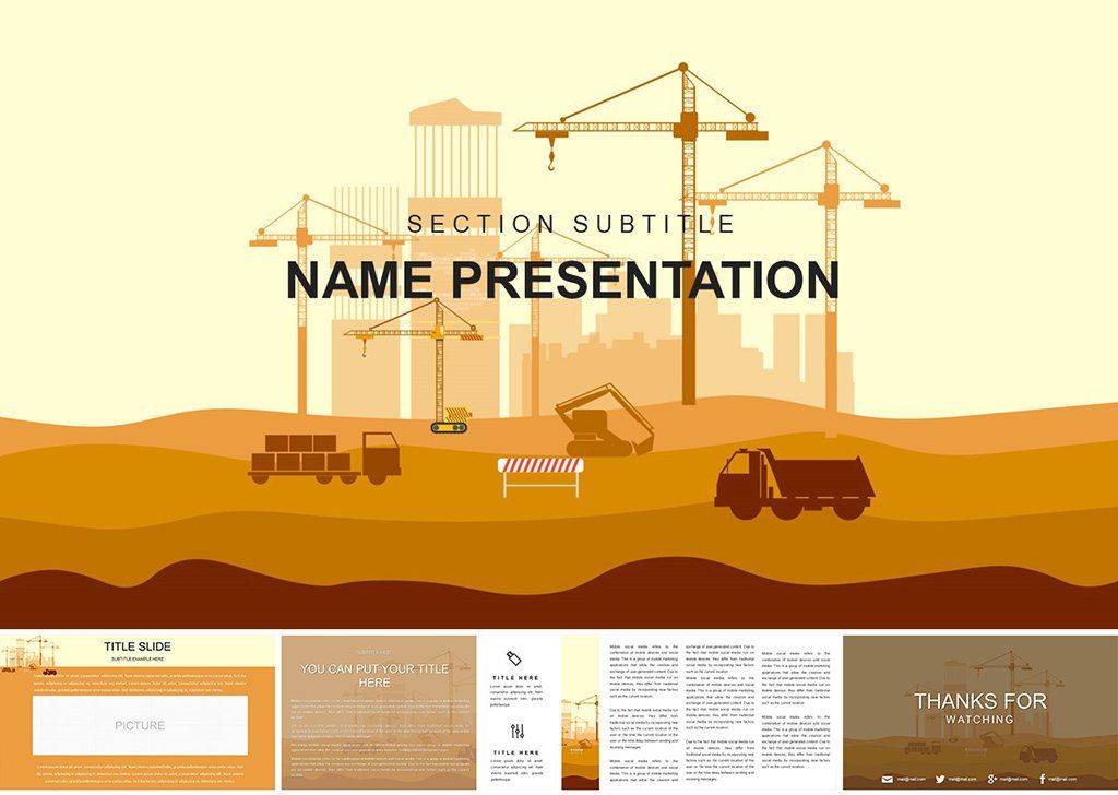 Infrastructure Construction Projects PowerPoint Template | Download ...