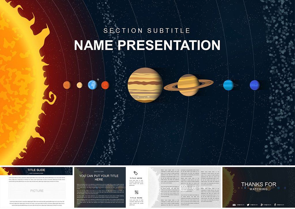 Solar System Planets PPT Template - Astronomy Focus