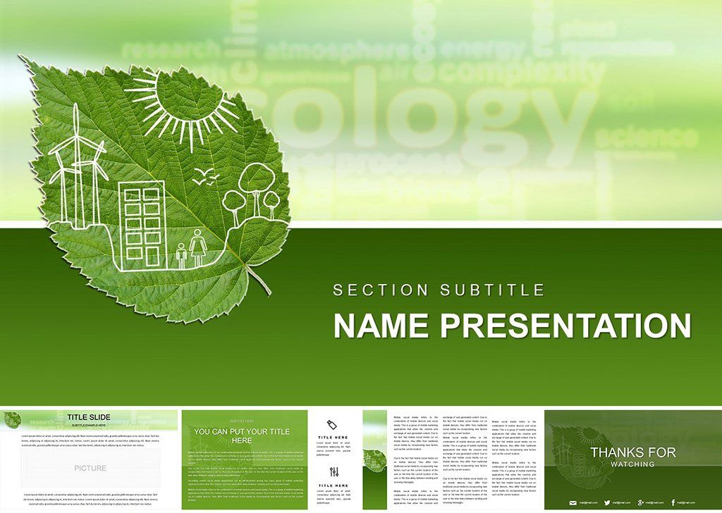 Ecology : Types of Ecosystem PowerPoint template