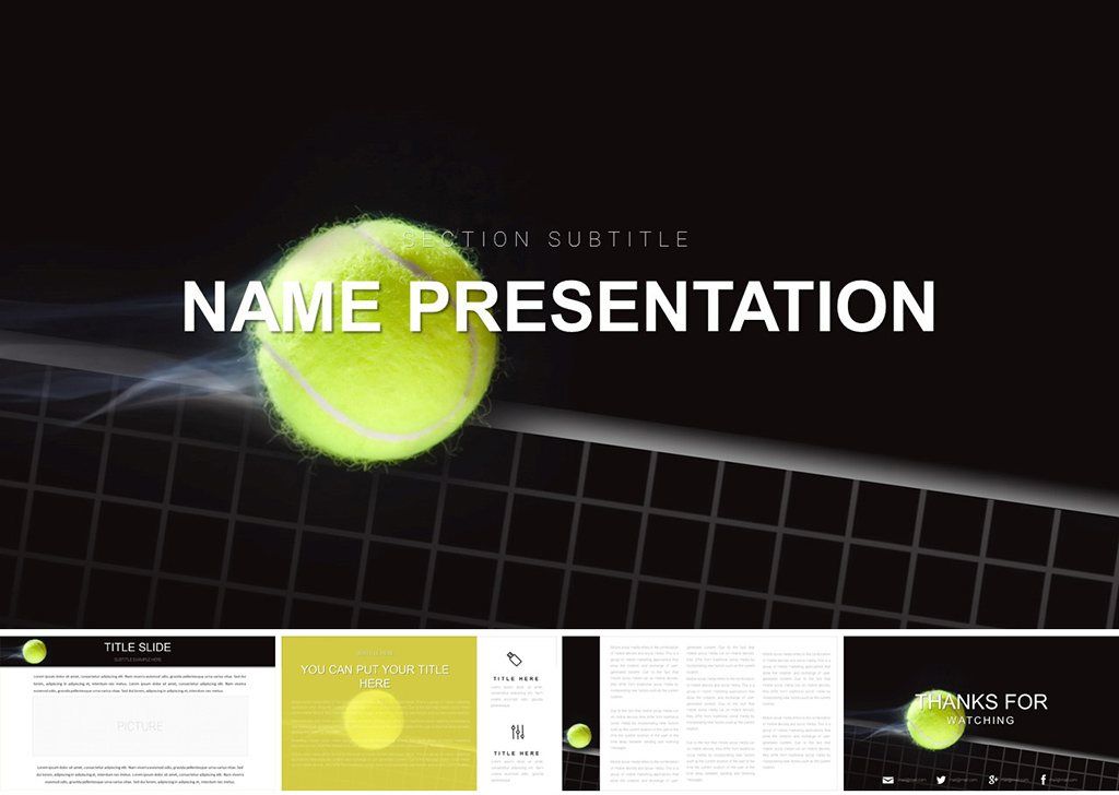 Play Tennis PowerPoint Template: Rally Your Ideas