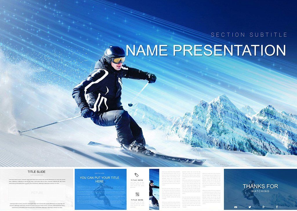 Skiing PowerPoint presentation template