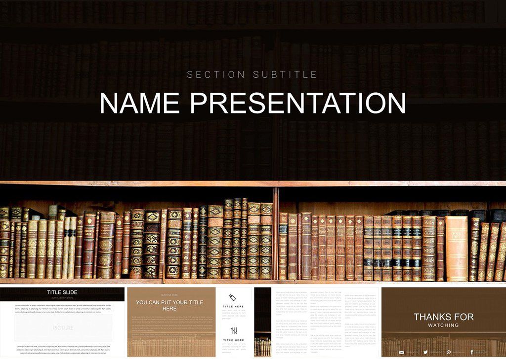 Books Library PowerPoint Template for Educators