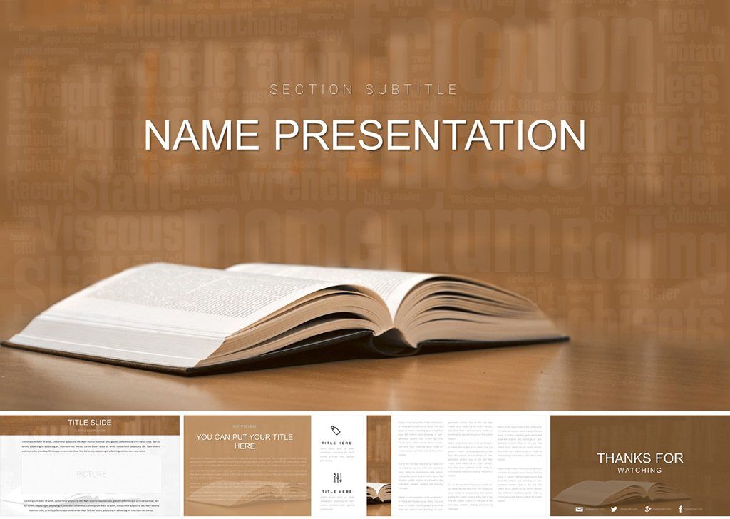 Dynamic Online Book Library PowerPoint Templates - Download