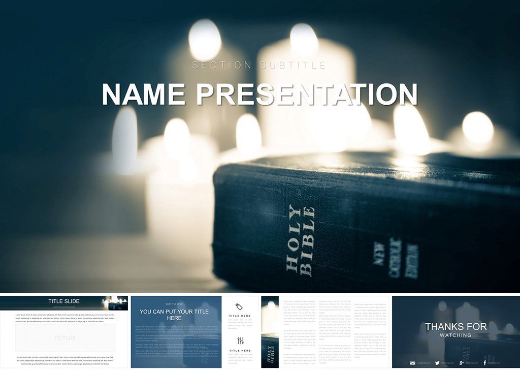 Religious Holy Bible PowerPoint Template: Presentation