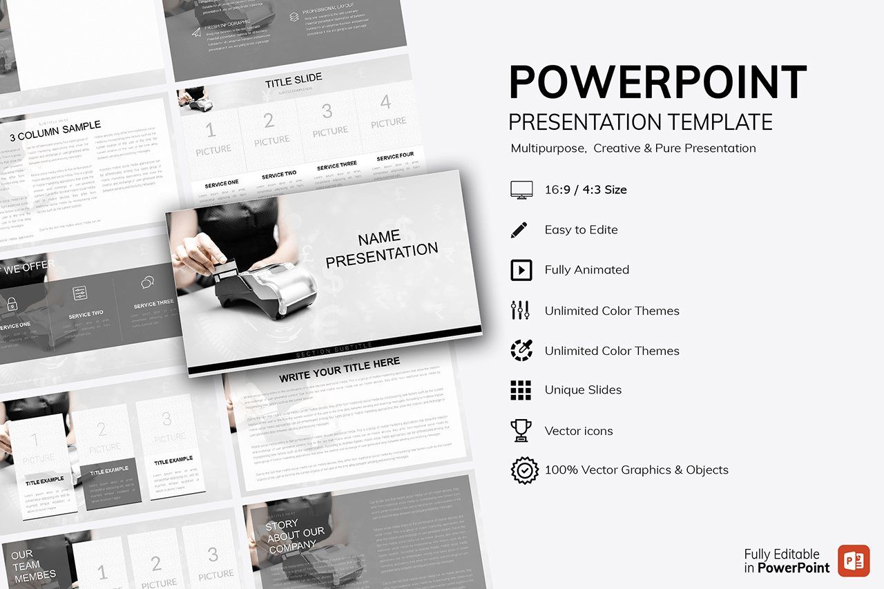 Credit Card Terminal PowerPoint Template