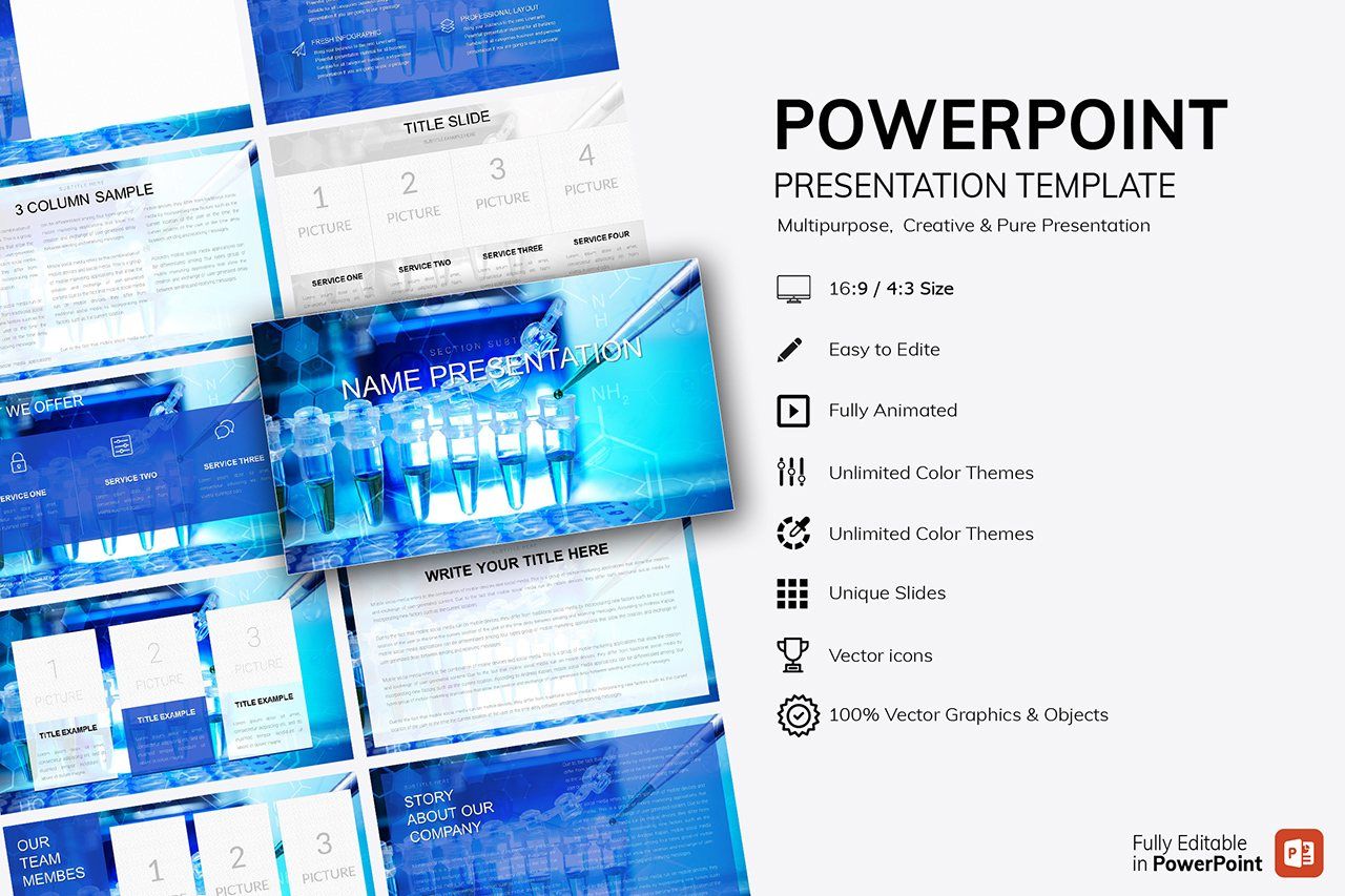 Chemistry Lab PPT Template: 28 Editable Designs