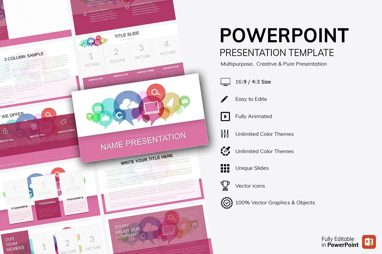 Digital Communication PowerPoint template