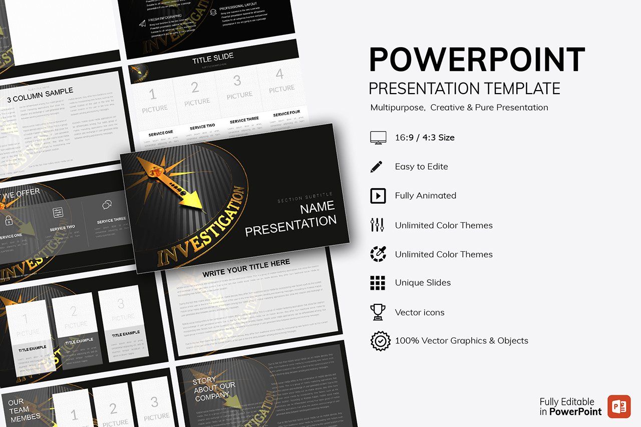 Financial investigation PowerPoint template