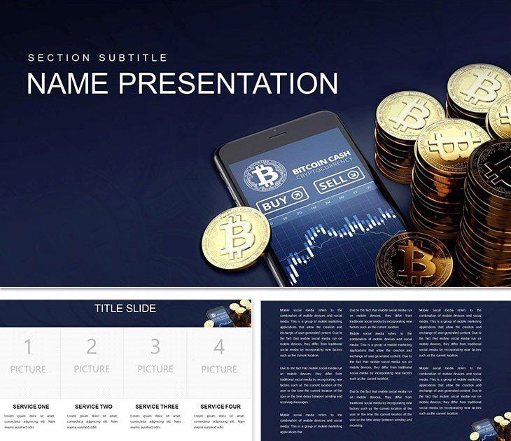 Virtual Exchange Bitcoin PowerPoint Template, PPTX Presentation
