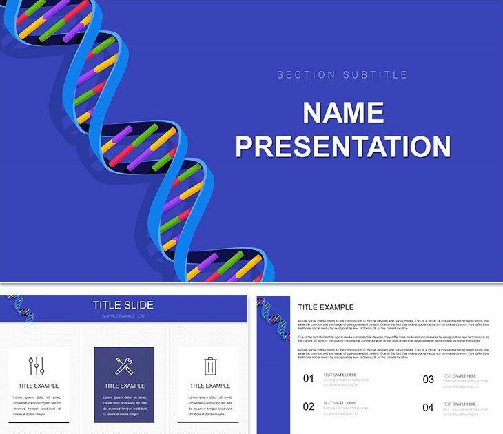 DNA, Genes and Chromosomes PowerPoint template, PPTX Presentation