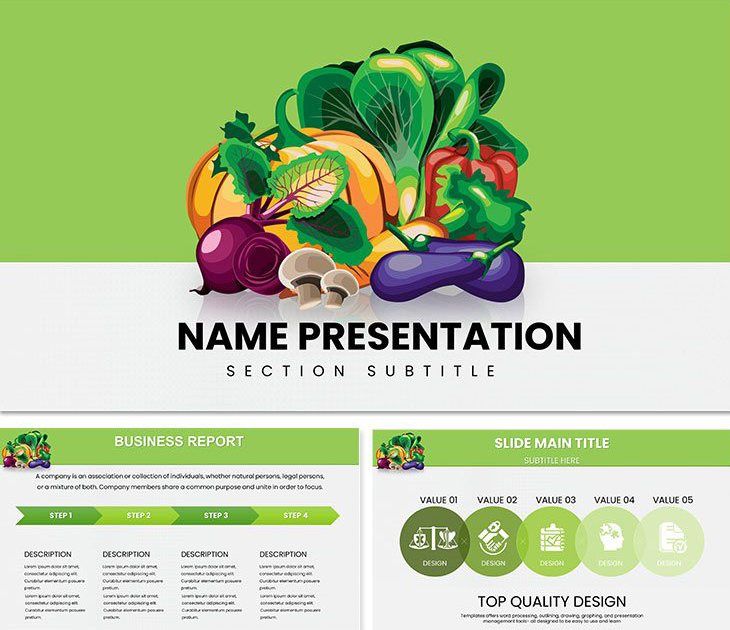 Vegetables PowerPoint Template: Organic Farm Slides