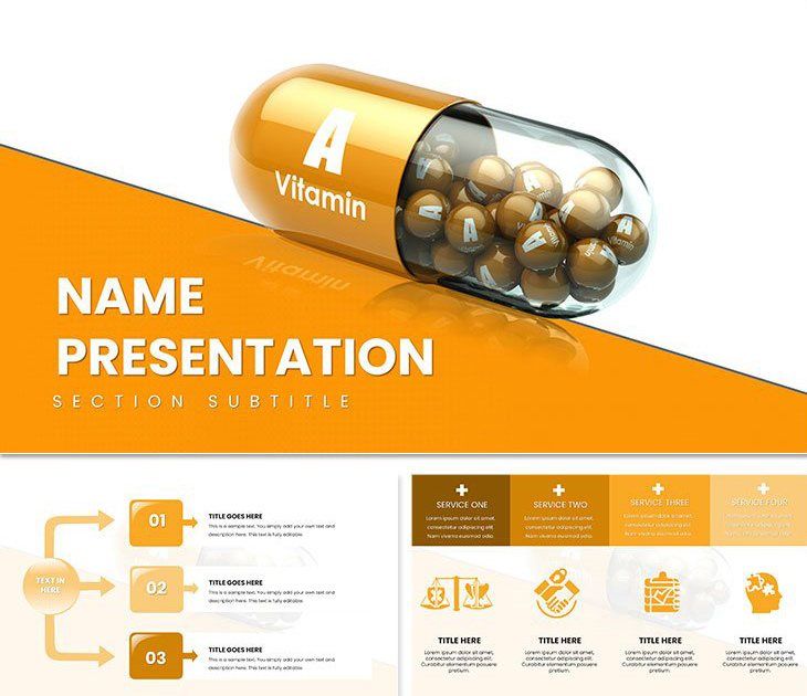 Vitamin A and mineral supplements PowerPoint template for presentation
