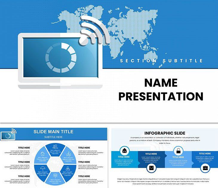 Internet Connection Wifi presentation for PowerPoint, background