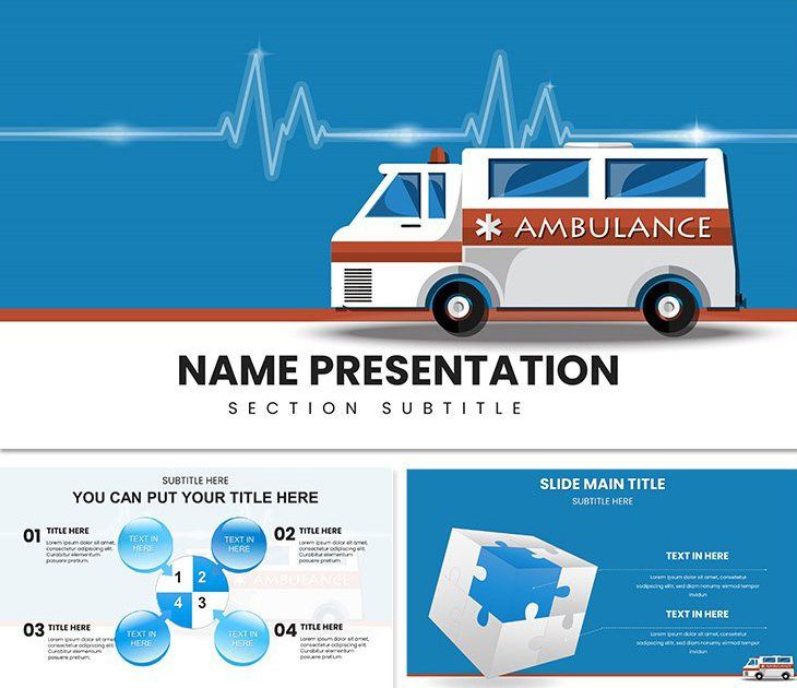 Design Ambulance PowerPoint Template - Download Medicine Presentation
