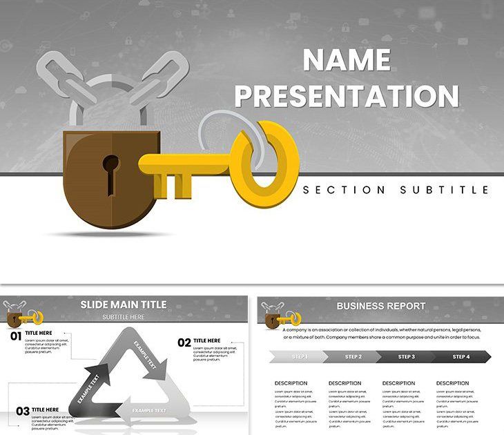 Key Access Security Service PowerPoint template