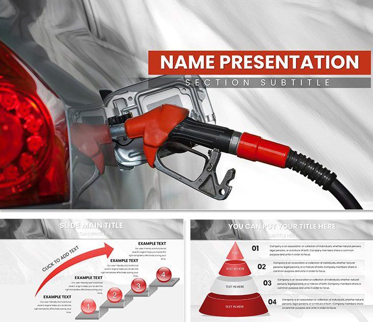Dynamic Refuel Car PowerPoint Template for Innovators