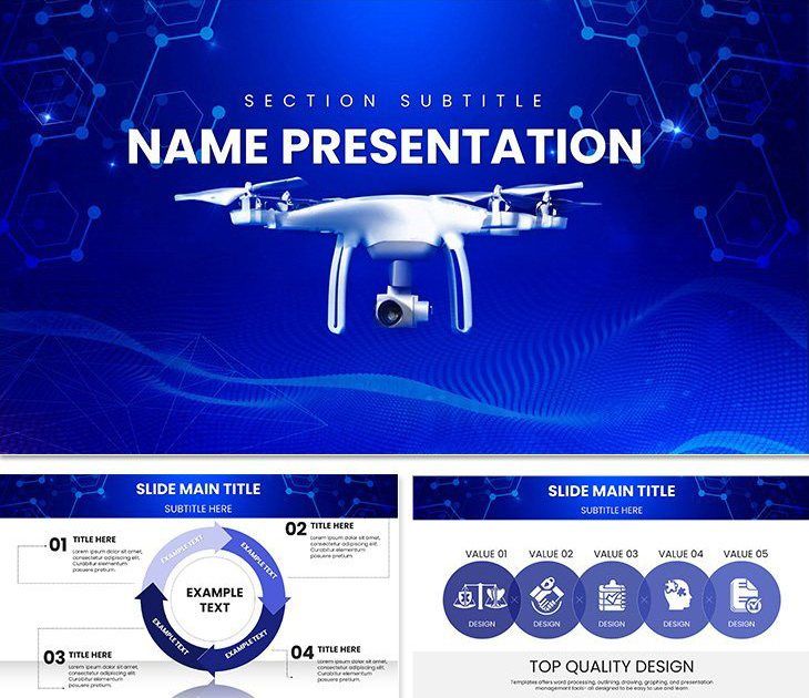 Flying Drone PowerPoint Template
