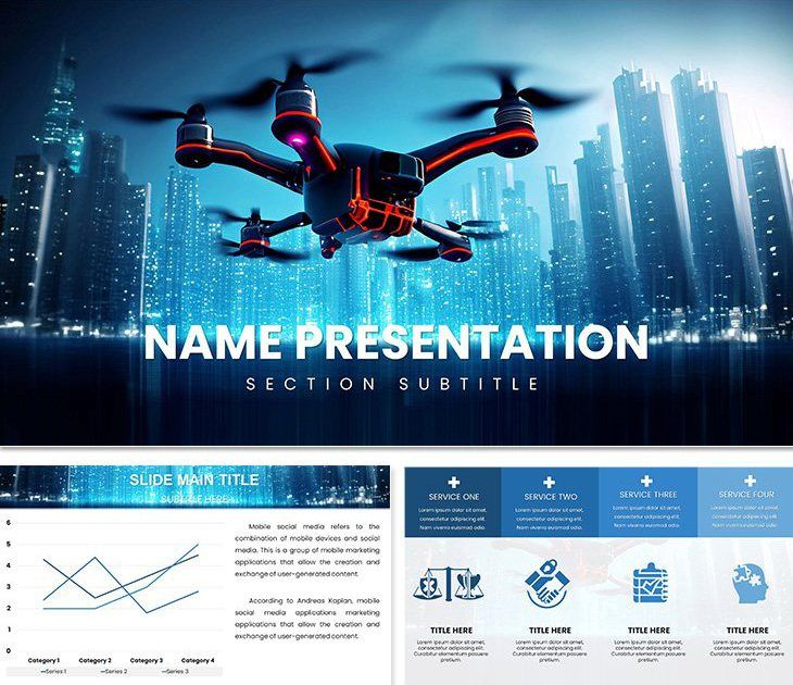 Drone Modern IT Technology PowerPoint template