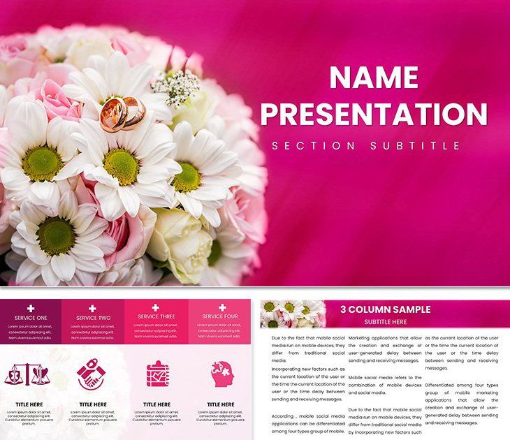 Wedding Congratulations Rings PowerPoint Template | Download Now