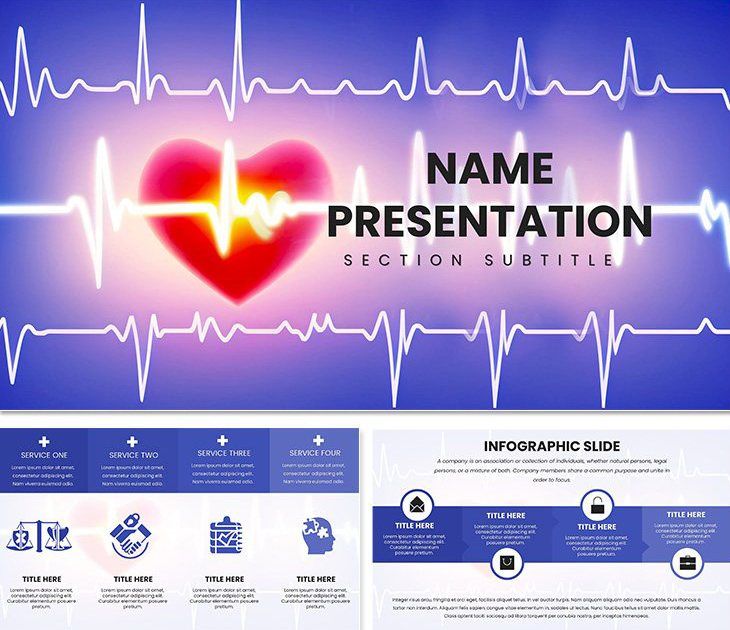 Cardiology and Healthcare PowerPoint Template - Presentation