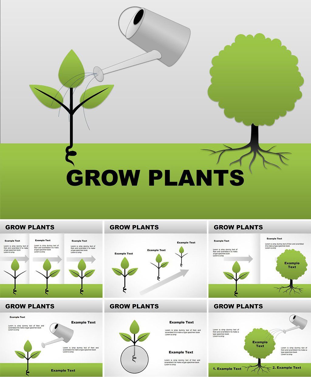 Premium Grow Plants PowerPoint Shapes | Download Now