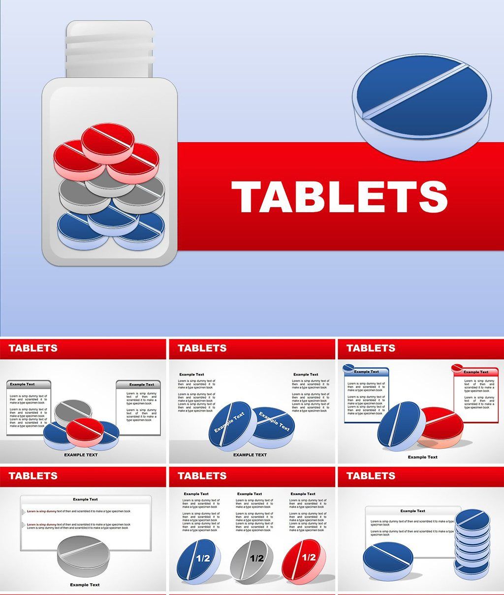Medication Tablets PowerPoint Shapes Template