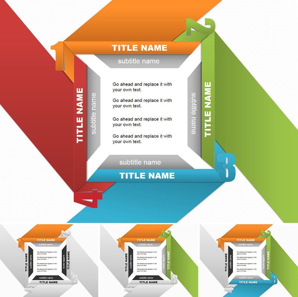Four Title PowerPoint Shapes - Create Presentation | Download
