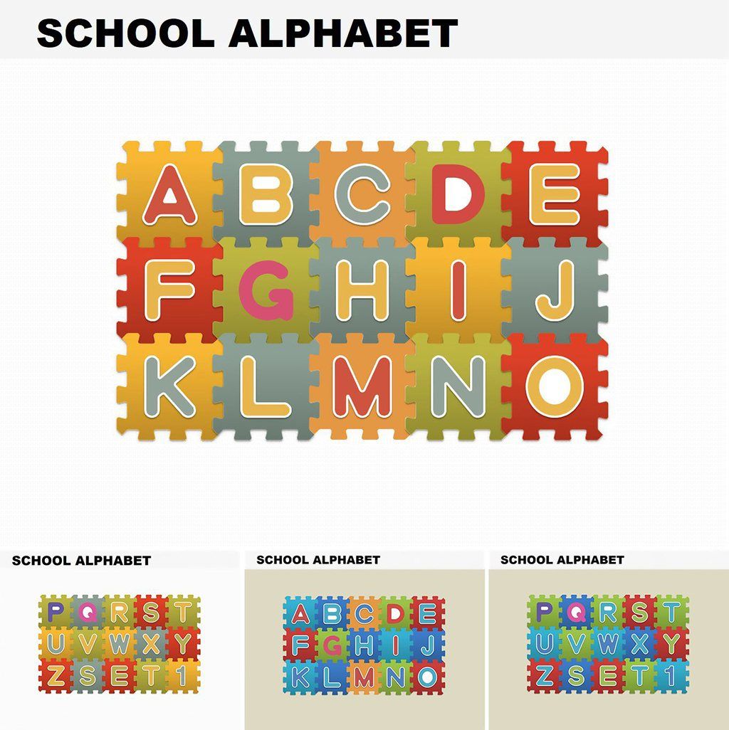 Alphabet PowerPoint Shapes | Creative Educational Templates