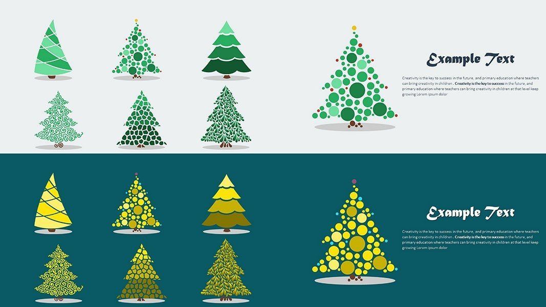 Christmas Tree PowerPoint Shapes: Holiday Designs