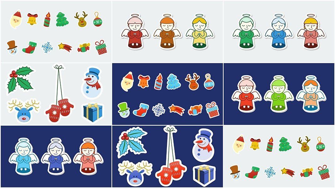 Festive Christmas Decor PowerPoint: 8 Editable Shapes